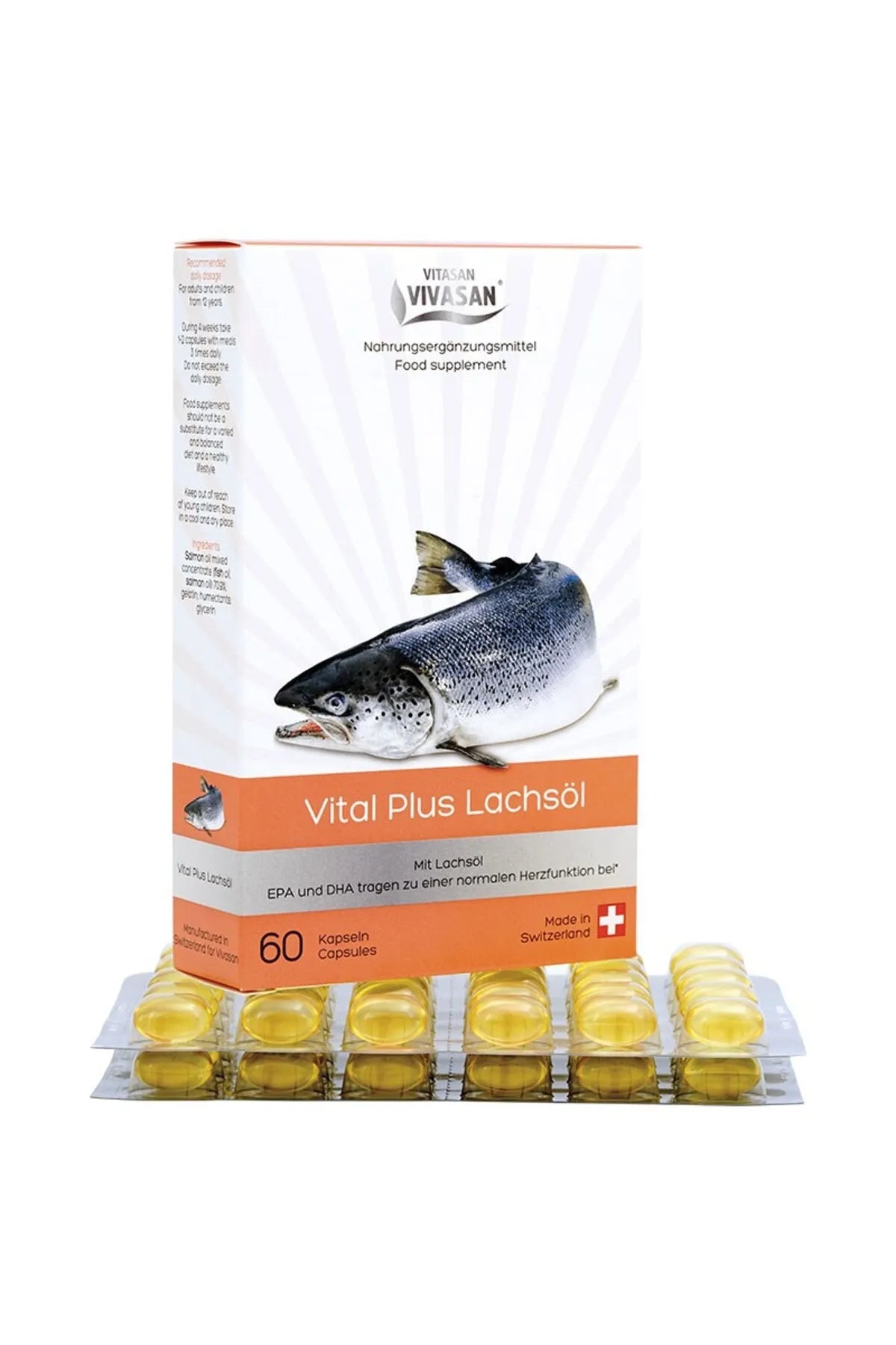 VİVASAN VITAL PLUS SOMON YAĞI KAPSÜLÜ (BALIK HAPI) (60 Kapsul) S04 ...